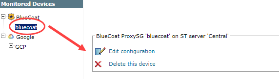 Monitoring Blue Coat Devices