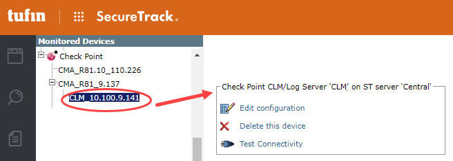 Monitoring Check Point CLM/Log Server Devices