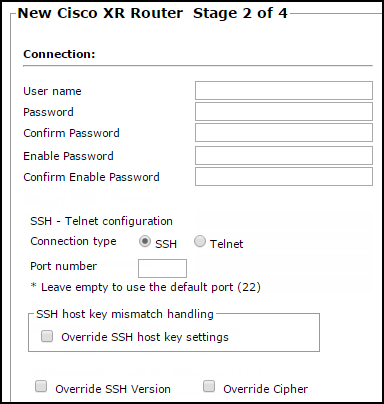 Monitoring Cisco XR Router Devices