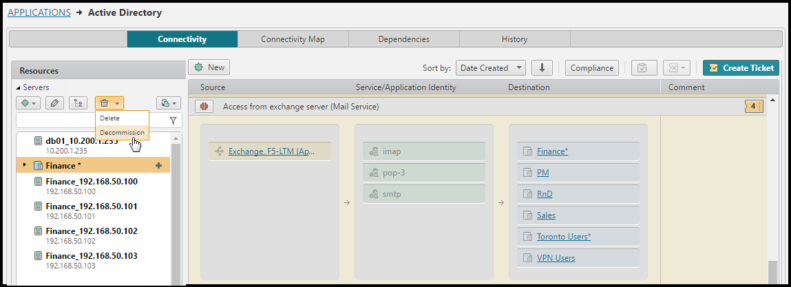 Decommissioning Servers in SecureApp