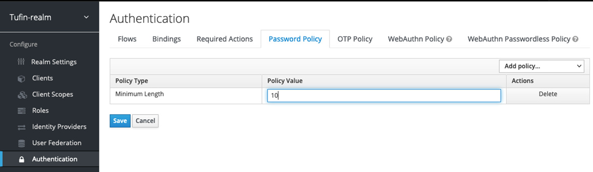 Keycloak Password Policy