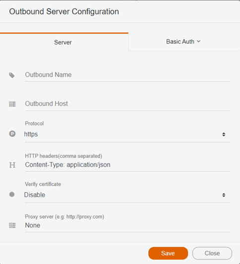 Configuring An Outbound Server